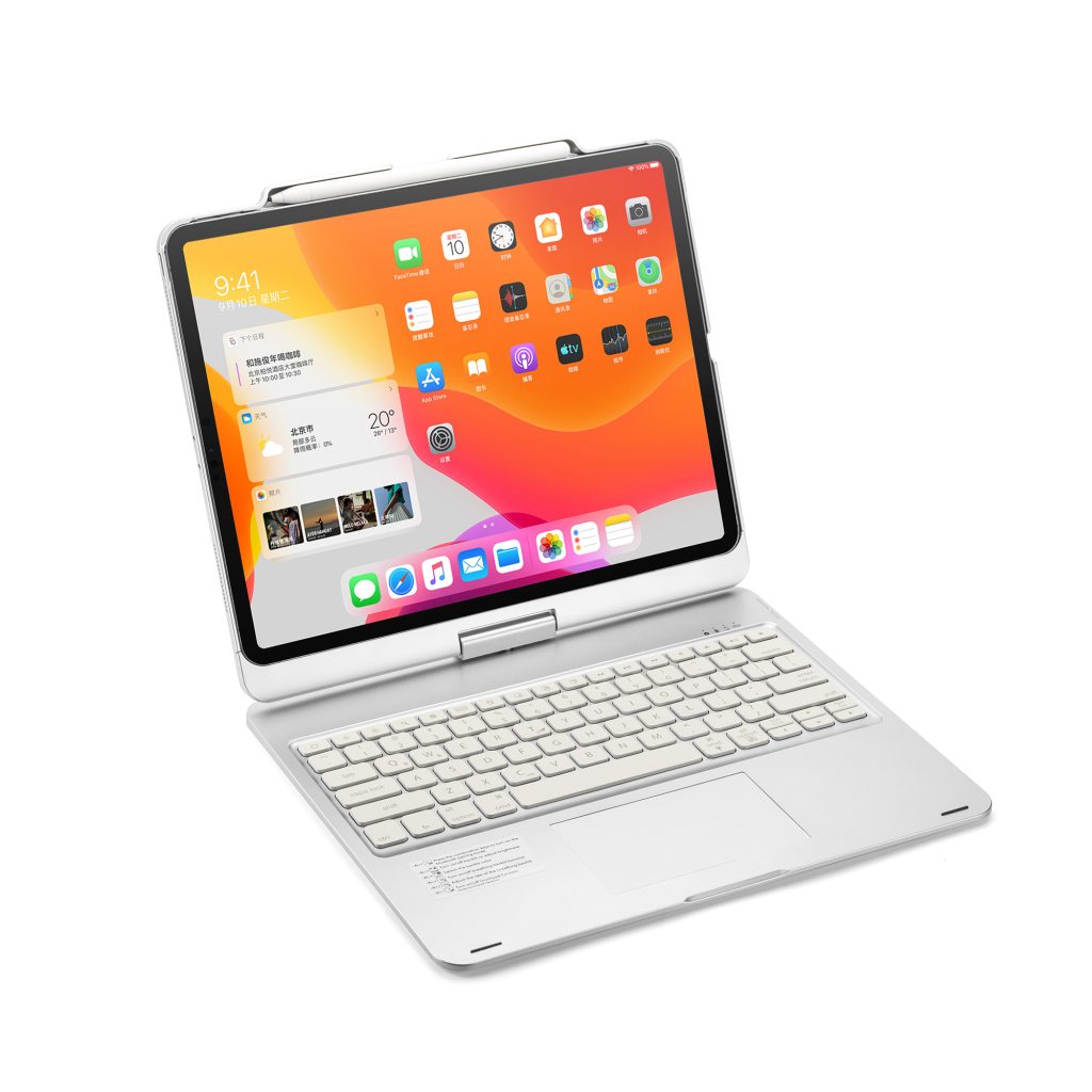 360-degree colorful backlight wireless bluetooth keyboard tablet case ...